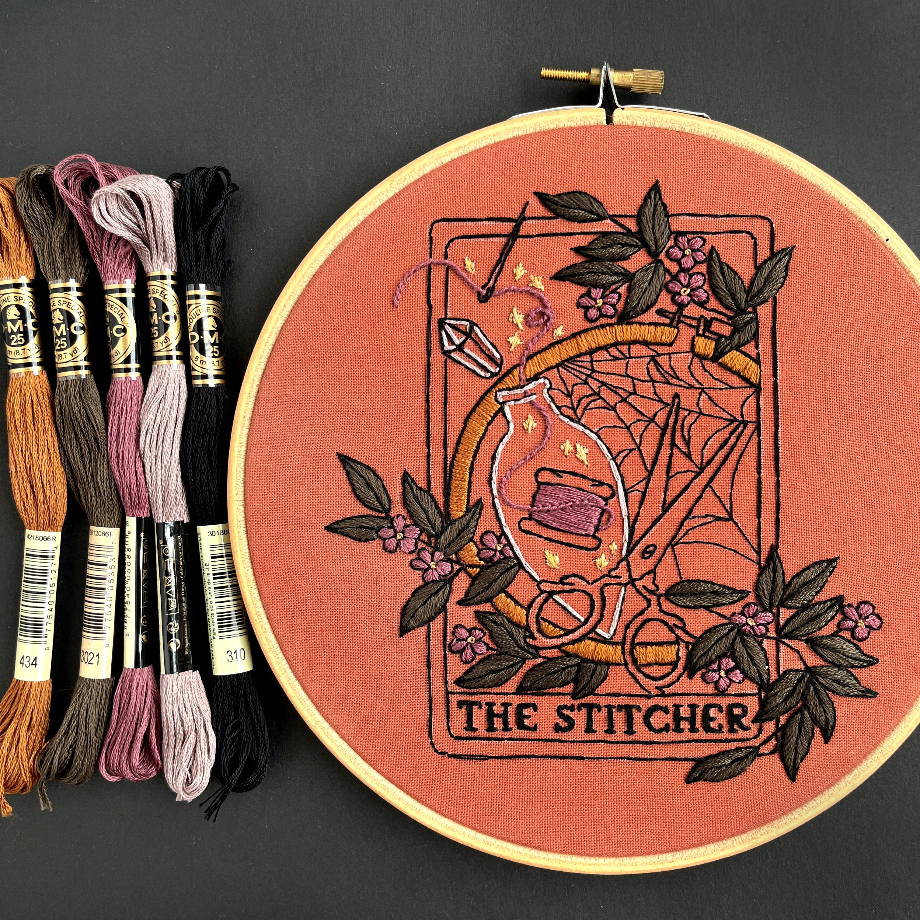 The Stitcher Embroidery Kit (printed fabric) - 7" – floralsandfloss